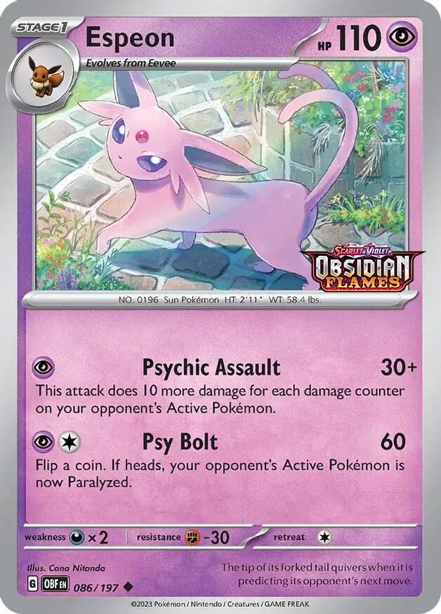 Pokémon TCG: Espeon (Best Buy Exclusive) 086/197 Promo Card – Spoils ...