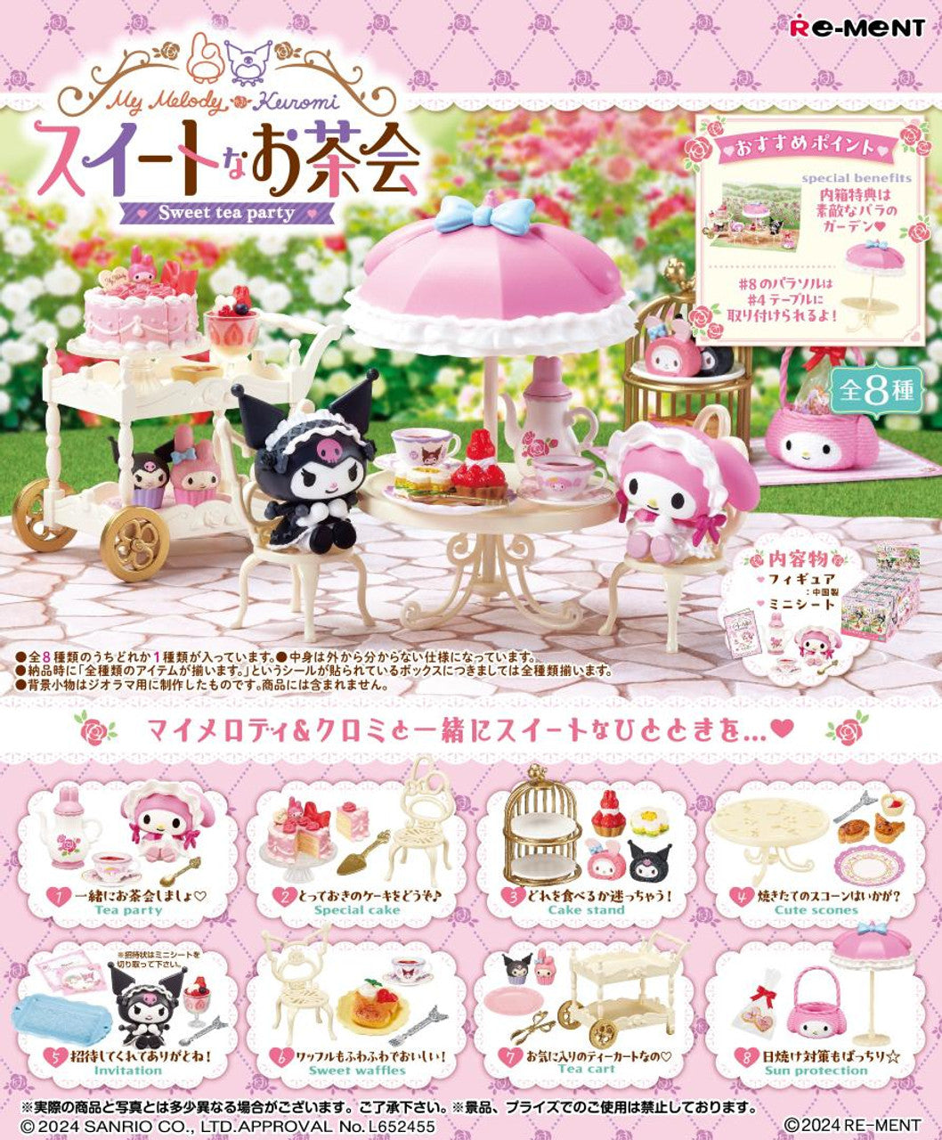 Re-Ment Sanrio My Melody and Kuromi Sweet Tea Party Blind Box - 1 Rand ...